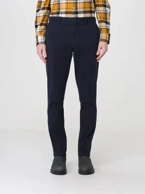 BROOKSFIELD Slim Fit Chino Trousers In Stretch Cotton Twill With Slash Pockets - Navy