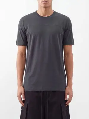 THOM KROM Crew-neck Short-sleeved T-shirt In Viscose Blend - Black