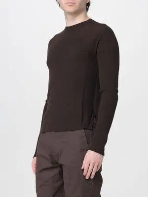 Rick Owens Slim Fit Crewneck Jumper In Pure Virgin Wool With Ribbed Cuffs