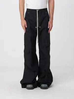 Rick Owens Cargobelas Wide-leg Cargo Trousers In Stretch Cotton With Drawstring
