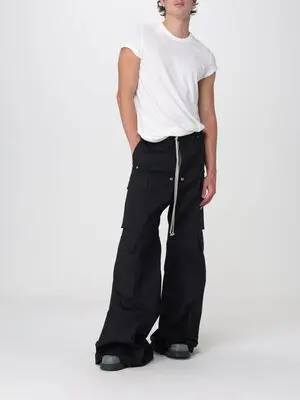 Rick Owens Cargobelas Wide-leg Cargo Trousers In Stretch Cotton With Drawstring