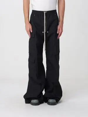 Rick Owens Cargobelas Wide-leg Cargo Trousers In Stretch Cotton With Drawstring