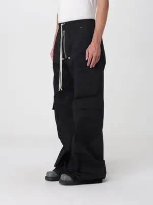 Rick Owens Cargobelas Wide-leg Cargo Trousers In Stretch Cotton With Drawstring
