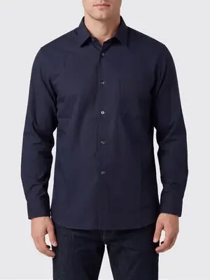 Comme Des Garçons Long-sleeved Wool Blend Shirt With Classic Collar - Blue