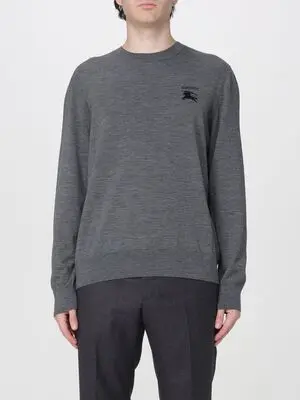 Burberry Crewneck Sweater In Pure Wool With Embroidered Ekd Logo