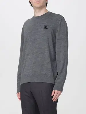 Burberry Crewneck Sweater In Pure Wool With Embroidered Ekd Logo