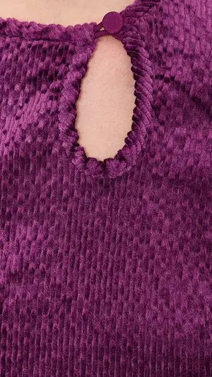 Christopher Esber Loophole Corduroy Mini Dress - Plum