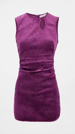 Christopher Esber Loophole Corduroy Mini Dress - Plum