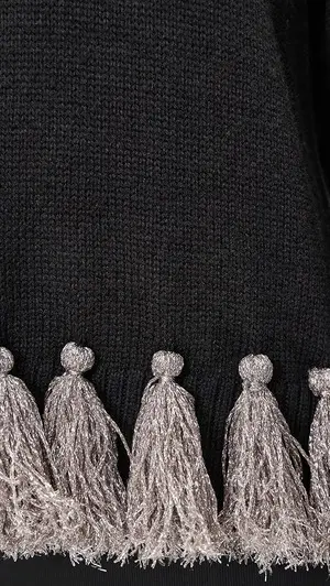 SIMONMILLER Roni Metallic Tassel Sweater
