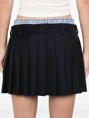 Miu Miu Pleated Mini Skirt