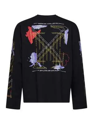 Off-White Black Jersey Archigeography Arrow Skate T-shirt