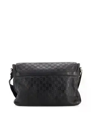 Gucci Messenger Flap Bag Guccissima Rubber Crossbody Bag