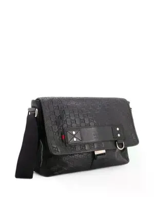 Gucci Messenger Flap Bag Guccissima Rubber Crossbody Bag