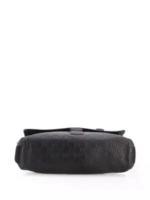 Gucci Messenger Flap Bag Guccissima Rubber Crossbody Bag