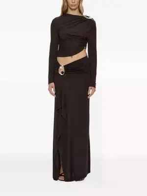 Christopher Esber Orica Crystal-embellished Ruched Top