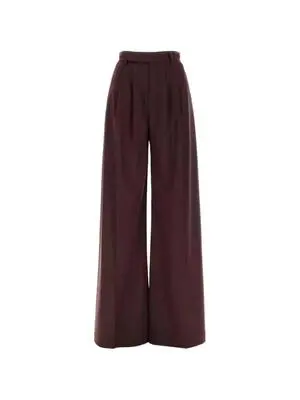LE SULLY STUDIO Pleated Wide-leg Palazzo Pants - Red