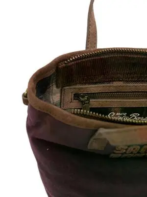 MC2 SAINT BARTH Mini City Logo-patch Suede-trim Tote Bag