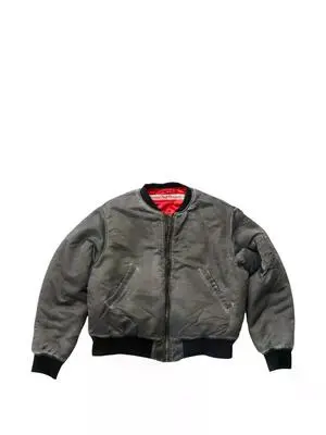STOCKHOLM SURFBOARD CLUB Logo-patch Bomber Jacket - Black