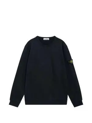 Stone Island Compass Logo-patch Sweater - Black