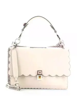 Fendi Kan I Bag Leather Medium Shoulder Bag - Neutrals