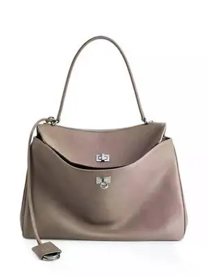 Balenciaga Medium Rodeo Leather Tote Bag - Neutrals