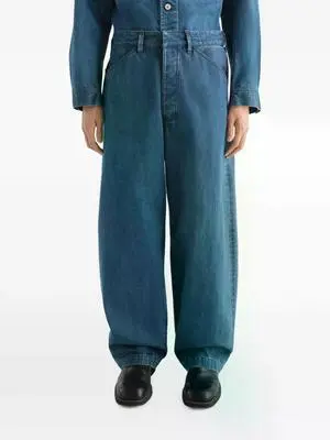 LEMAIRE Oversized Workwear Pants In Indigo Selvedge Denim