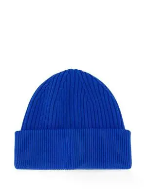 Loewe Logo-embroidered Ribbed-knit Beanie Hat