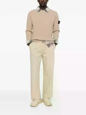 Stone Island Compass Patch Waffle-knit Sweater