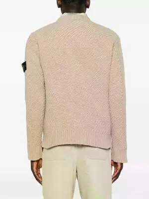 Stone Island Compass Patch Waffle-knit Sweater