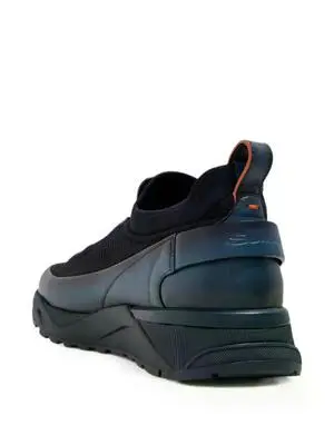 Santoni Low-top Panelled Sneakers