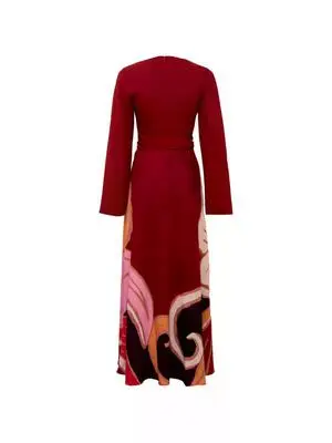 Acler Lindon Cowl-neck Midi Dress - Red