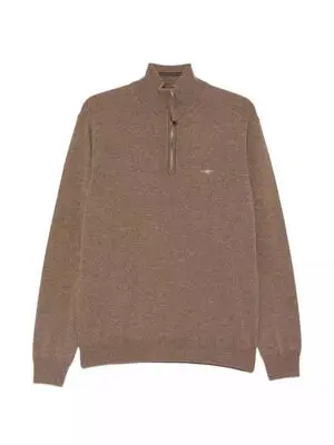 Gant Quarter-zip Wool Sweater - Neutrals