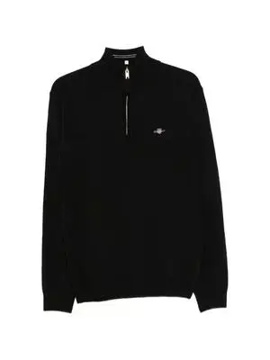 Gant Quarter-zip Wool Sweater - Black