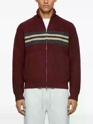 SONG FOR THE MUTE Striped Zip-up Cardigan