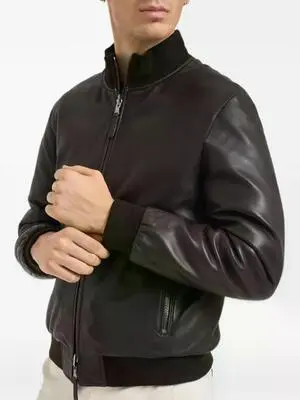 THE JACK LEATHERS Leather Bomber Jacket