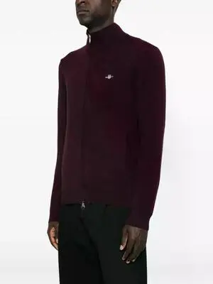 Gant Zip-up Wool Cardigan - Red