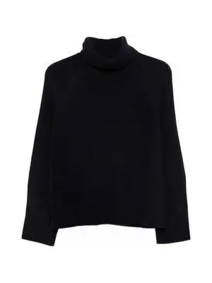 Gant Roll-neck Wool-blend Sweater - Silver
