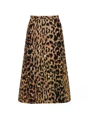 TEMPERLEY LONDON Amara Leopard-print Midi Skirt