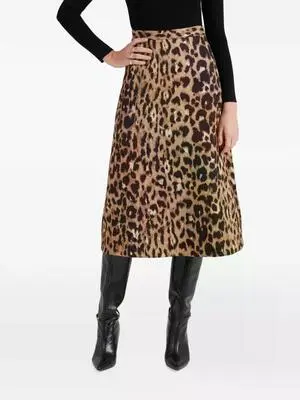 TEMPERLEY LONDON Amara Leopard-print Midi Skirt