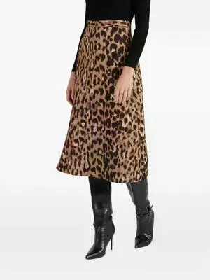 TEMPERLEY LONDON Amara Leopard-print Midi Skirt