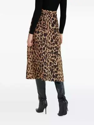TEMPERLEY LONDON Amara Leopard-print Midi Skirt