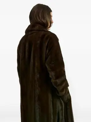VALENTINI Belted Faux-fur Coat