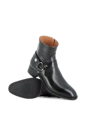 ALBERTO FASCIANI Harness Leather Ankle Boots