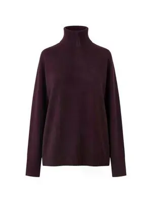 SOLOTRE Roll-neck Knitted Sweater - Red