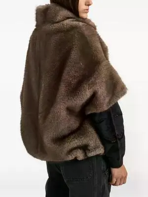VALENTINI Faux-fur Short-sleeve Jacket