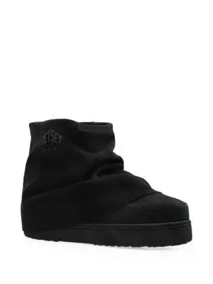 Inuikii X Jetset Drape Low Suede Snow Boots - Black