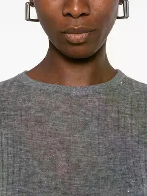 ELEH Ribbed-knit Sequin-embellished Sweater
