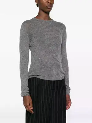 ELEH Ribbed-knit Sequin-embellished Sweater