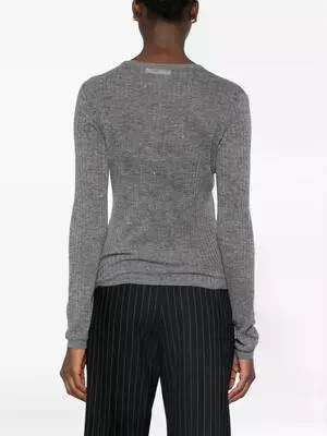 ELEH Ribbed-knit Sequin-embellished Sweater