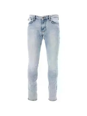 Emporio Armani Five-pocket Slim Fit Stone-washed Jeans - Blue
